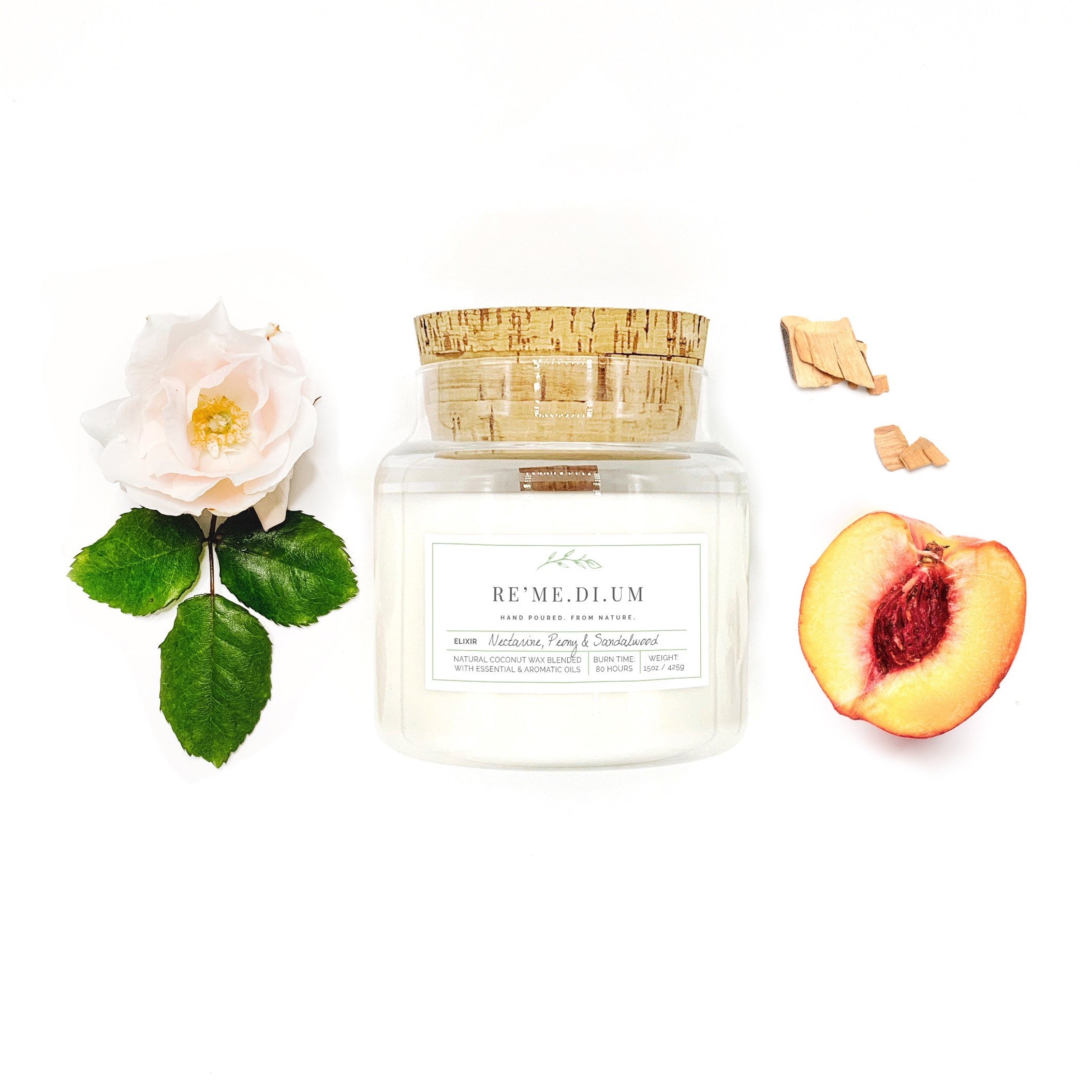 Nectarine, Peony & Sandalwood – remediumcandle